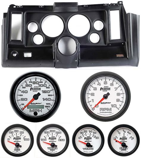 69 Camaro Black Dash Carrier W Auto Meter Phantom Ii 5 Gauges Ebay