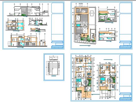 Casa Habitacion 2 Niveles En Autocad Descargar Cad 164 Mb Bibliocad