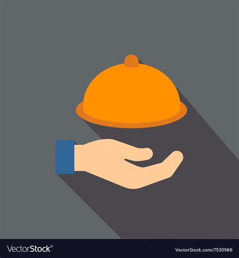 Service Flat Long Shadow Square Icon Royalty Free Vector