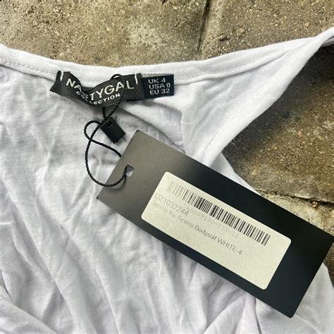 Nasty Gal ‘gimmie The Scoop White Low Cut Bodysuit Depop