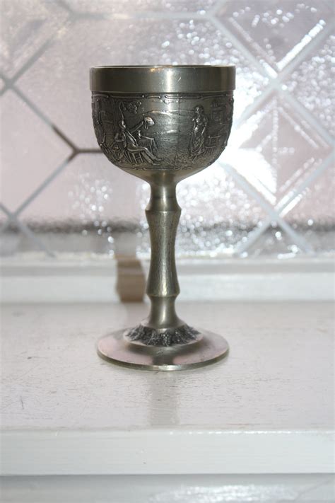Frieling Zinn Pewter Hunter Goblet Germany Motto Ware