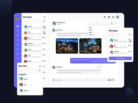 Dashboard Chat Screen On Behance