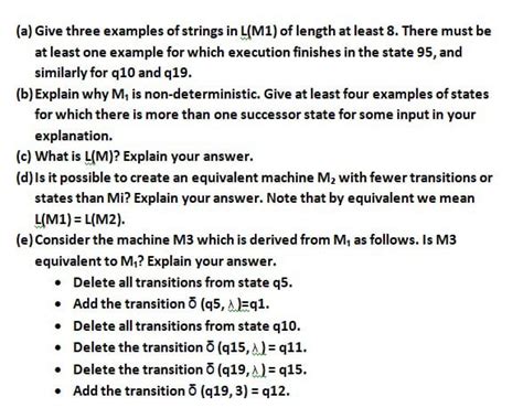 Solved Consider The Finite State Automation M1 Belowrna