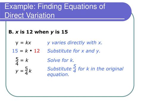 PPT Direct Variation PowerPoint Presentation Free Download ID