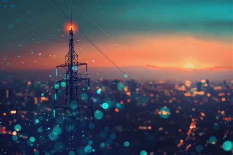 Mobile Network Connection Concept With Modern Wireless Technology And Coverage Premium Ai