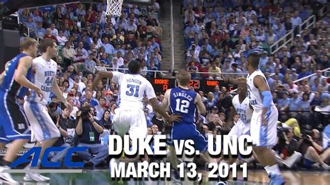 Duke Vs North Carolina Championship Game Acc Basketball Classic