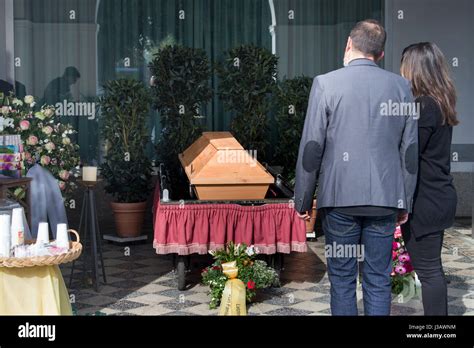The Coffin Of An Afghan Woman Who Was Stabbed Pictured During A Church