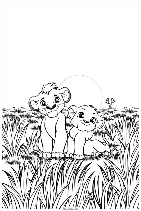 Lion King Simba And Nala Coloring Pages The Lion King Printable