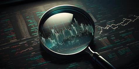 Premium Photo A Magnifying Glass With A Graph On It
