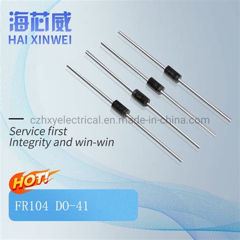 Semiconductor Diode Ectifier Fr104 With Do 41 Package 400v 1a Fast Recovery Rectifier Diode