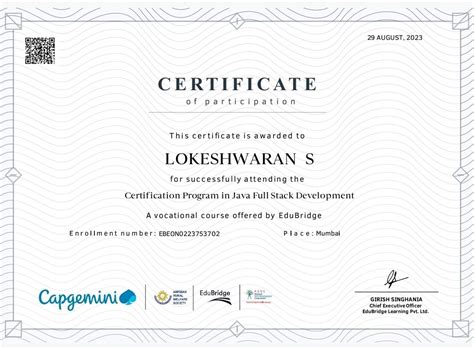 Lokeshwaran S On Linkedin Im Excited To Share That I Recently Earned