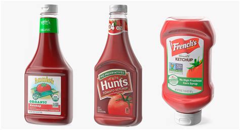 Ketchup Bottles Collection 3d Model 39 3ds Fbx Obj Ma Max C4d