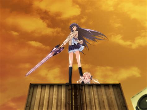 Aoi Sena Black Hair Blonde Hair Chaoshead Long Hair Orihara Kozue