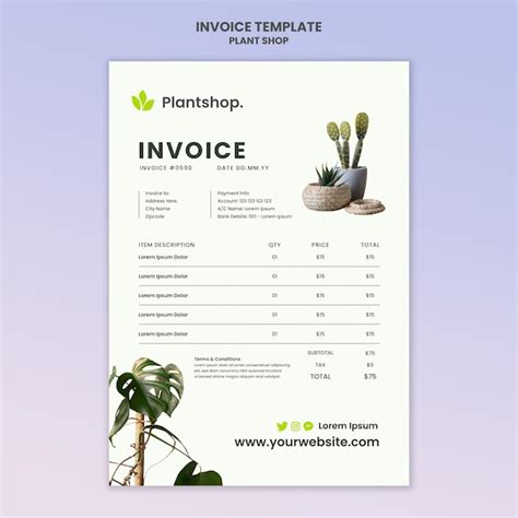 Premium Psd Plant Shop Template Design