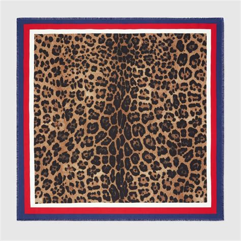 Gucci Leopard Print Silk Scarf Leopard Print Silk Modesens Printed Silk Scarf Silk