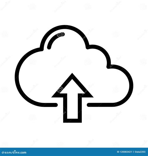Cloud Upload Icon Stock Vector Illustration Of Symbol 120083421