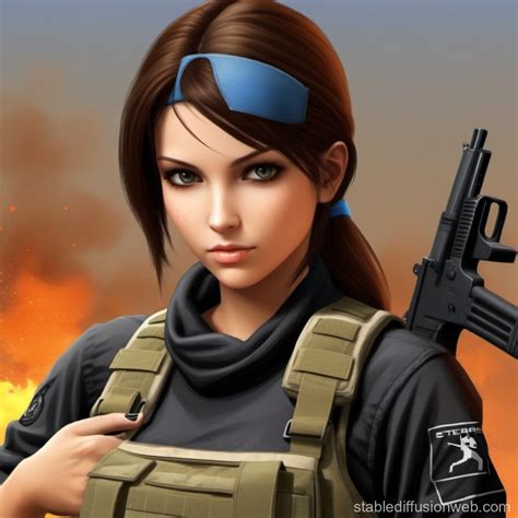 Counter Strike 2 Players Logo With A Wheelchair User With Long Hair