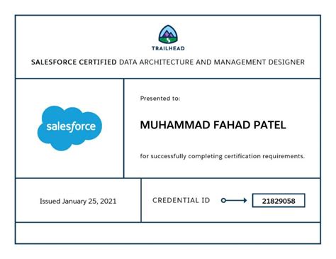Muhammad Fahad Patel On Linkedin Applicationarchitect Trailhead Salesforce Alhamdulillah