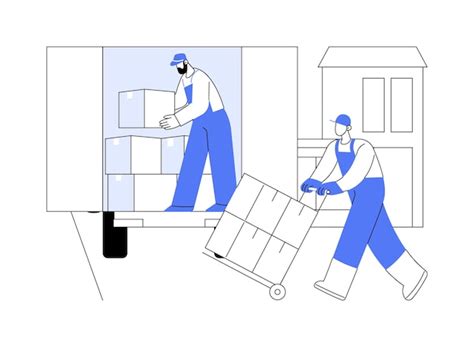 premium vector loading parcels abstract concept vector illustration