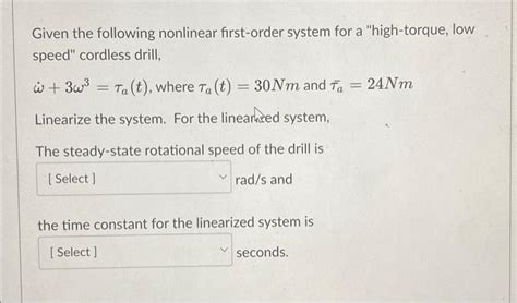 Solved Given The Following Nonlinear First Order System For Chegg