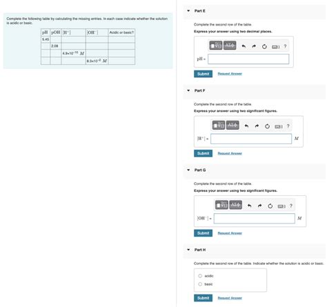 Solved Complete The Following Table By Calculating The Chegg