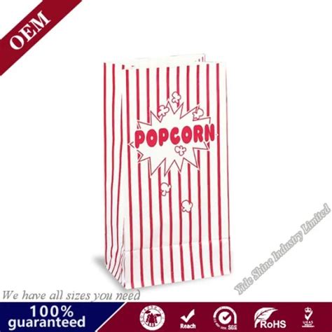 Logo Printed Paper Popcorn Bags Microwave Popcorn Paper Bag Bakery Bag