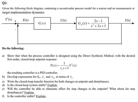 Given The Following Block Diagram Containing A Chegg