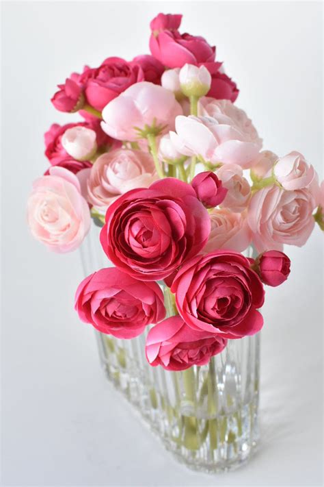 Faux Shades Of Pink Ranunculus Arrangement House By Jsd
