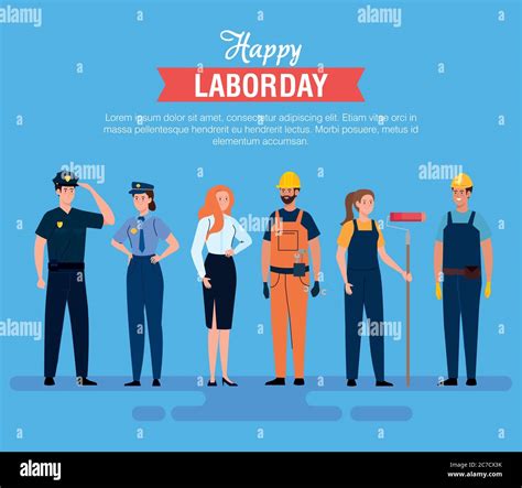 Women And Men Workers Vector Design Stock Vector Image Art Alamy