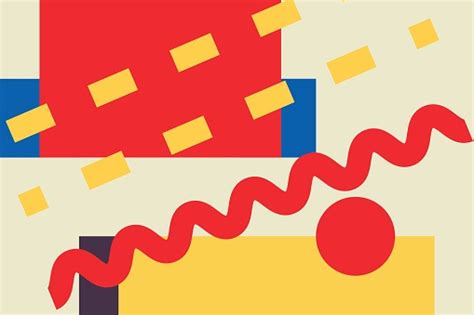 보하우스와 몬드리안 스타일의 매끄러운 추상 벡터 기하학적 패턴 디자인 밝고 현대적인 색상 배경 인쇄 아트 워크 및 벽지 0명에 대한 스톡 벡터 아트 및 기타 이미지 Istock