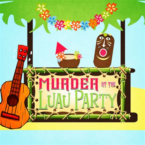 Murder Mystery Party Backyard Luau Party Boxed Kit