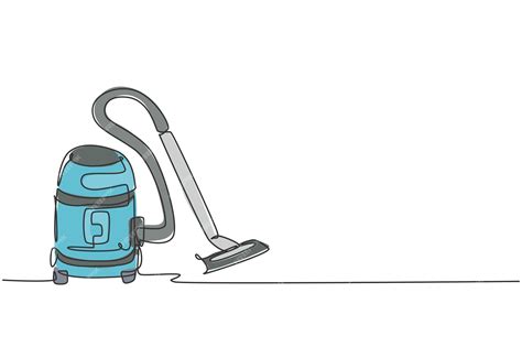 Premium Vector Single Continuous Line Drawing Of Electric Vacuum
