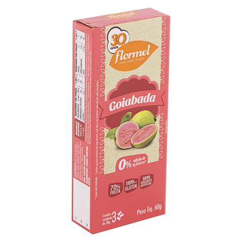 Pack Goiabada Flormel Caixa 60g 3 Unidades Tateno Supermercado