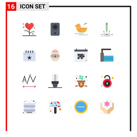 16 Thematic Vector Flat Colors And Editable Symbols Of Draw Pen Hardware Design Canada Editable