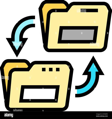 Transfer Folder Color Icon Vector Illustration Stock Vector Image And Art