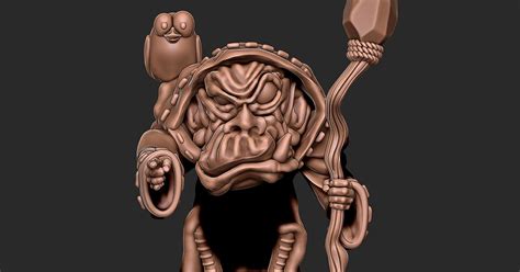 Orc Mage Of Vogland Miniature Presupported And Support Free By Vogman