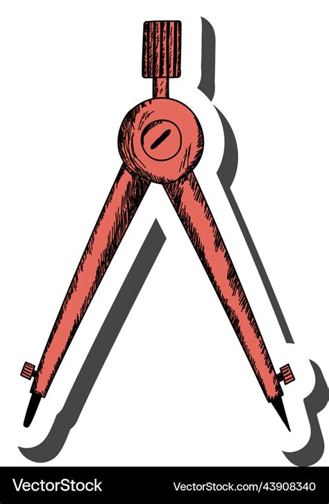 Compass Sticker Royalty Free Vector Image Vectorstock