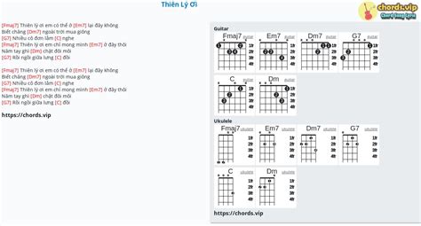 Chord Thiên Lý Ơi Tab Song Lyric Sheet Guitar Ukulele Chordsvip