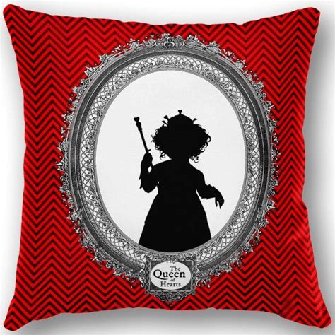 Wonderland Silhouettes Queen Of Hearts Throw Pillow