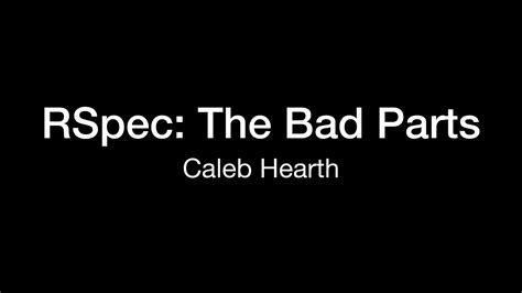 rspec the bad parts speaker deck