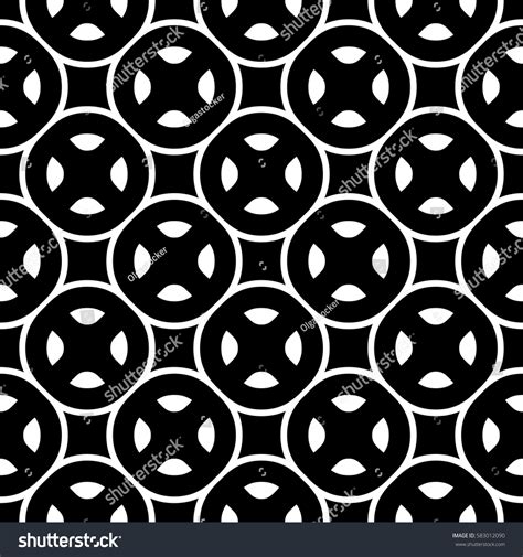 Vector Monochrome Seamless Texture Simple Geometric Stock Vector