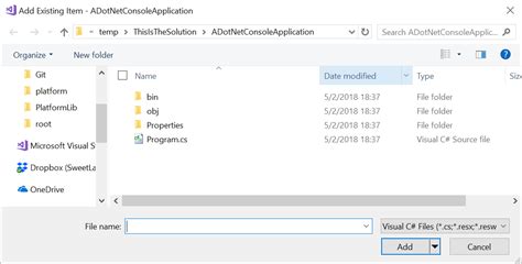 Jan David Narkiewicz Developer Visual Studio File Linking Using