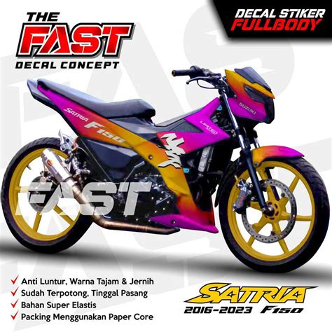 Jual TERBARU Decal Satria FU 150 Stiker Variasi Motor Satria F150 Full