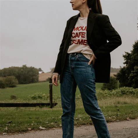 Everlane Houndstooth Blazer Outfit Jeans And A Teacup