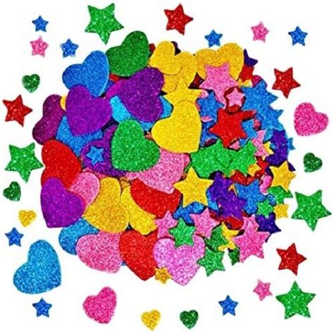 Multicolour Self Adhesive Colorful Glitter Foam Stickers Used For Art