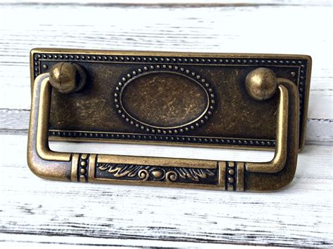 2 5 Vintage Style Drop Bail Dresser Pull Knobs Drawer Etsy