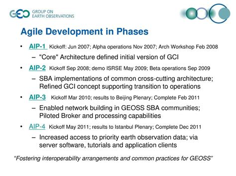 Geo Task In 05 Architecture Implementation Pilot Phase 5 Aip 5 Kickoff