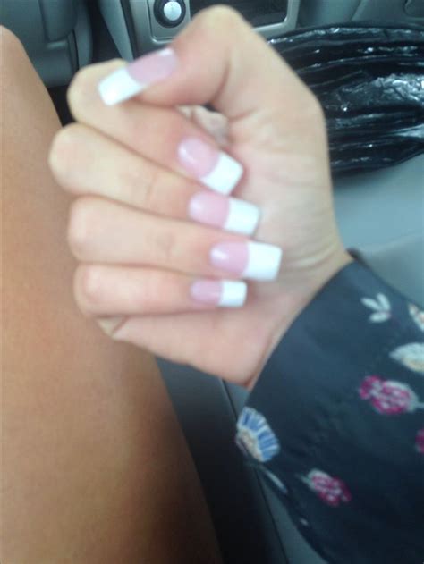 Long French Solar Nails French Tip Acrylic Nails French Acrylic