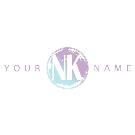 Nk Initial Logo Watercolor Vector Design 33082342 Vector Art At Vecteezy