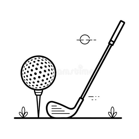 Golf Tee Black White Grass Stock Illustrations 1 590 Golf Tee Black